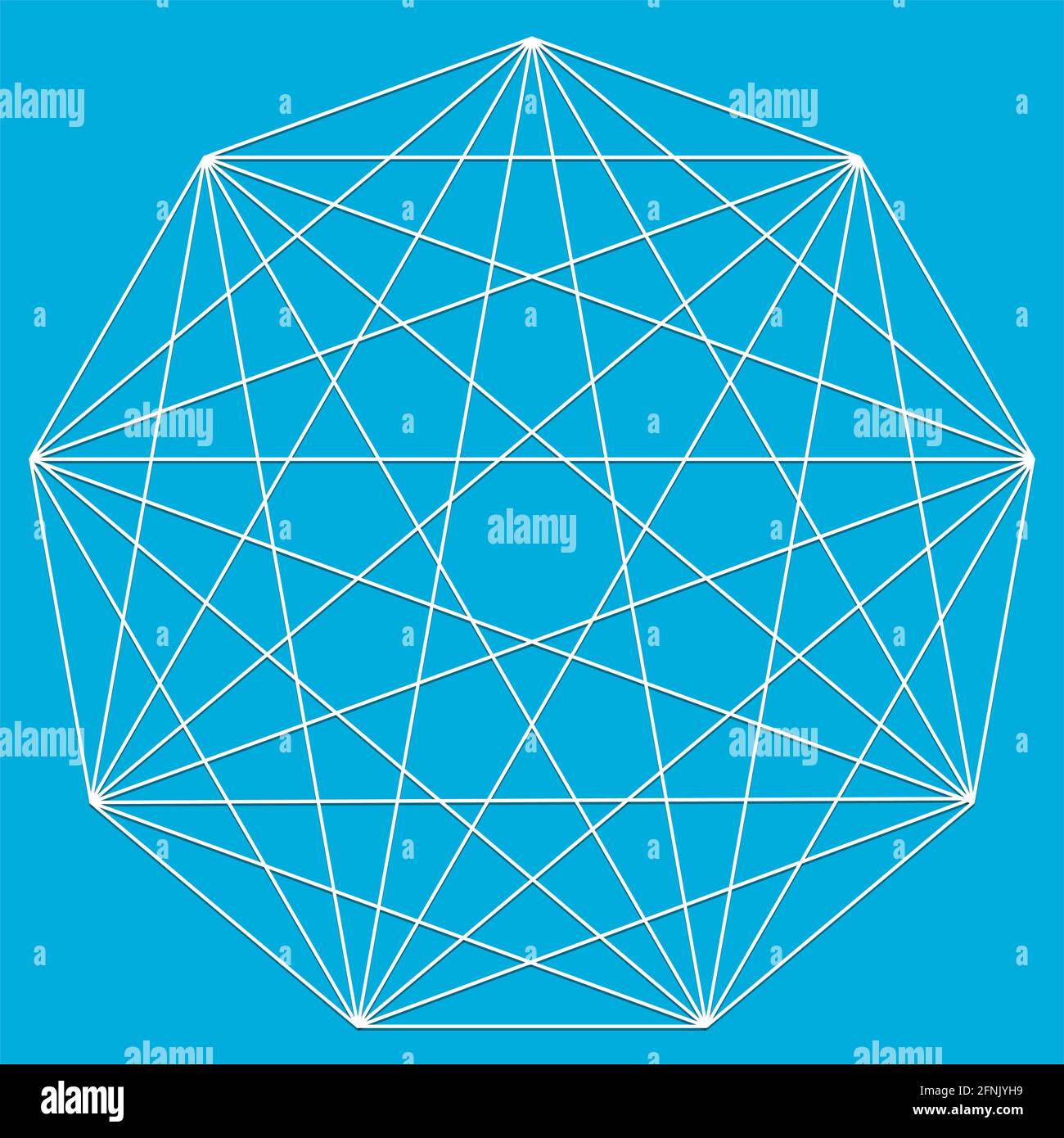 Interlocking, interconnect polygon shape, elemenet – Stock vector ...