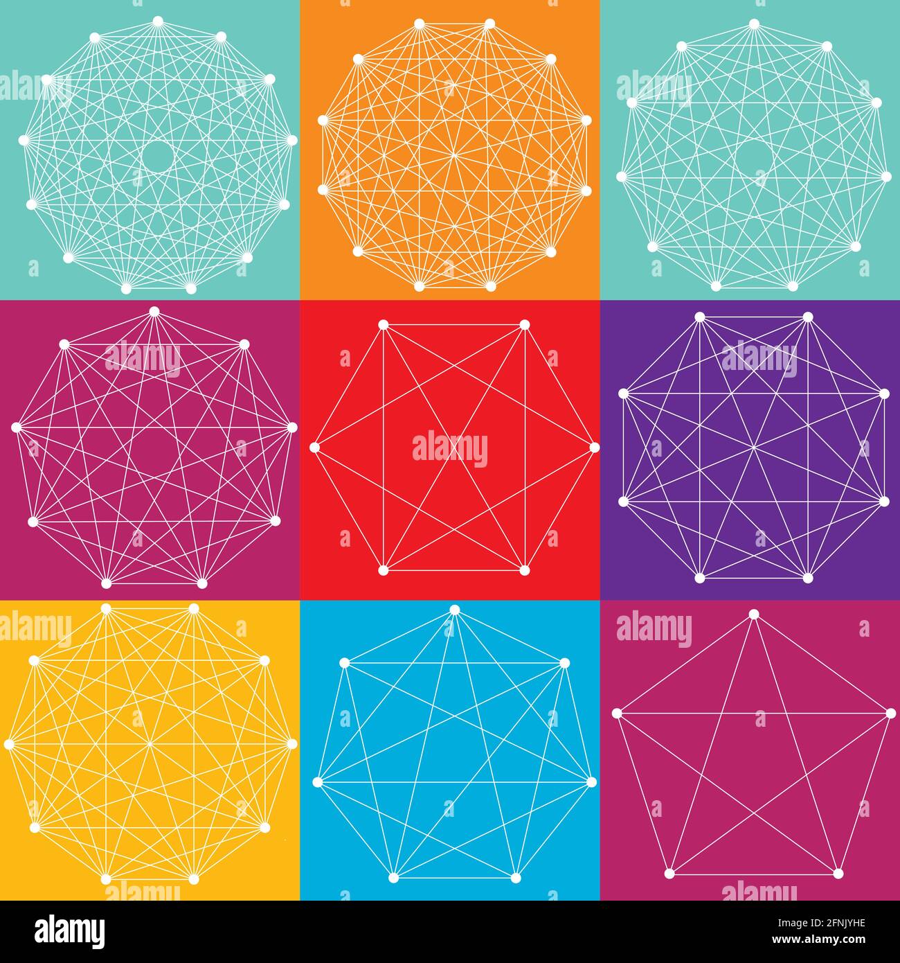 Interlocking, interconnect polygon shape, elemenet – Stock vector ...