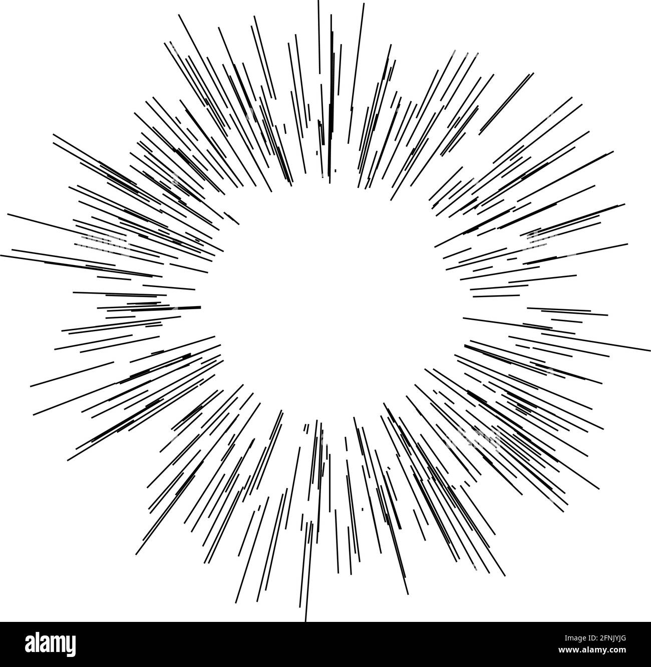 Radial, radiating lines beams, rays. Random lines diverging – Stock ...
