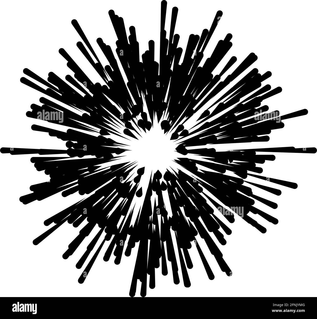 Radial, radiating lines beams, rays. Random lines diverging – Stock ...