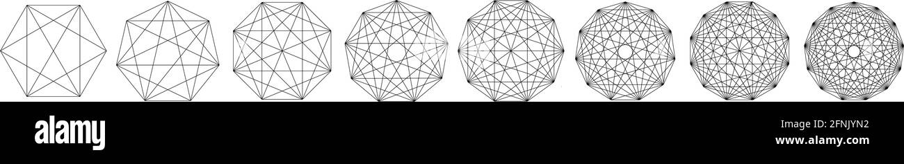 Interlocking, interconnect polygon shape, elemenet – Stock vector ...