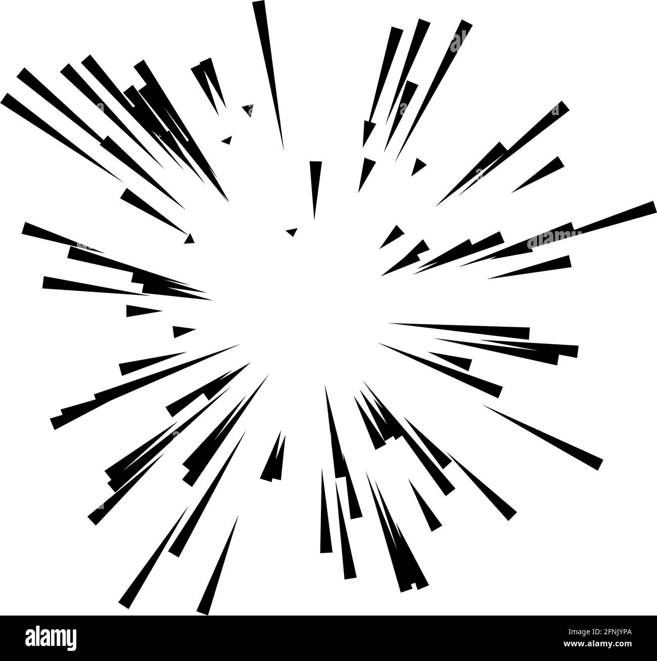 Radial, radiating lines beams, rays. Random lines diverging – Stock ...