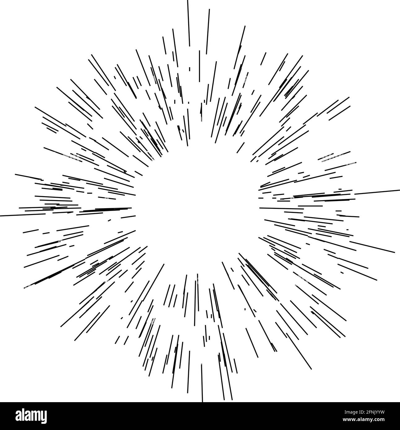 Radial, radiating lines beams, rays. Random lines diverging – Stock ...