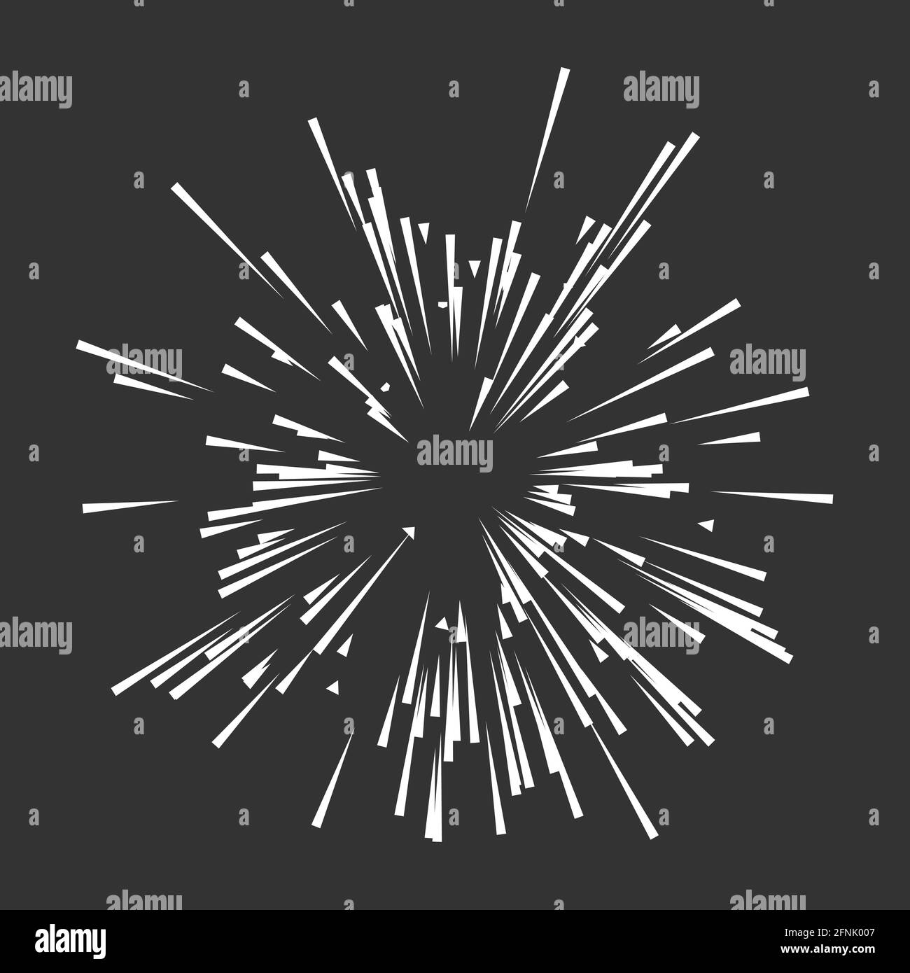 Radial, radiating lines beams, rays. Random lines diverging – Stock ...