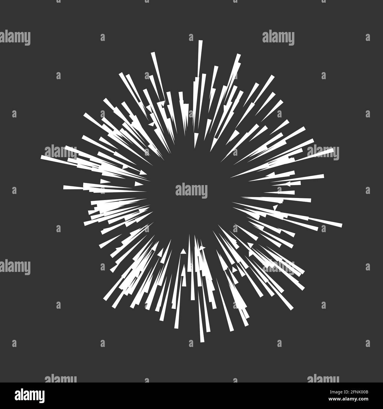 Radial, radiating lines beams, rays. Random lines diverging – Stock vector illustration, Clip ...