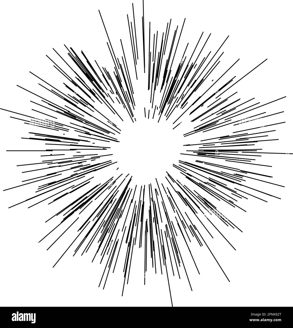 Radial, radiating lines beams, rays. Random lines diverging – Stock ...