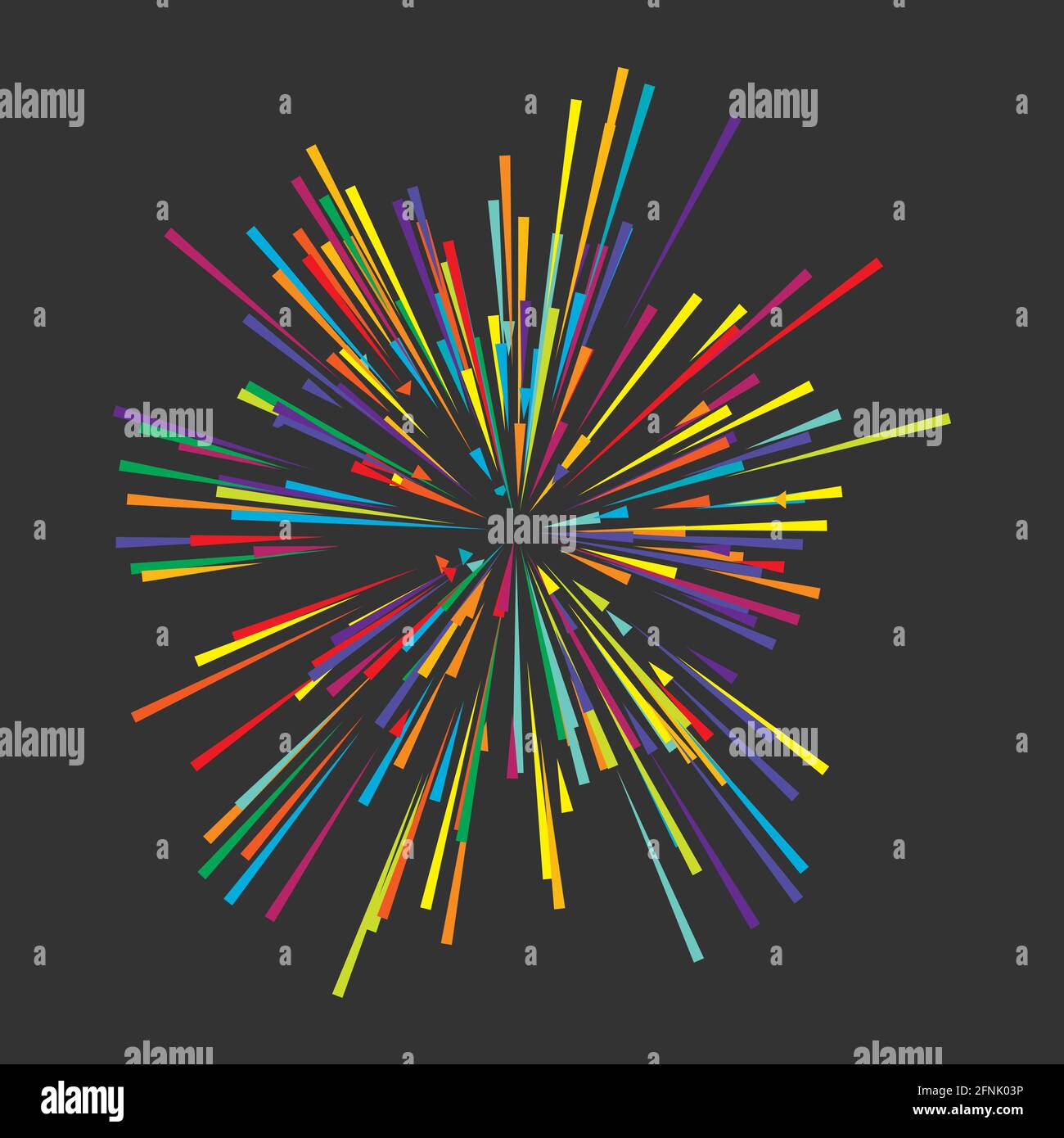 Radial, radiating lines beams, rays. Random lines diverging – Stock ...