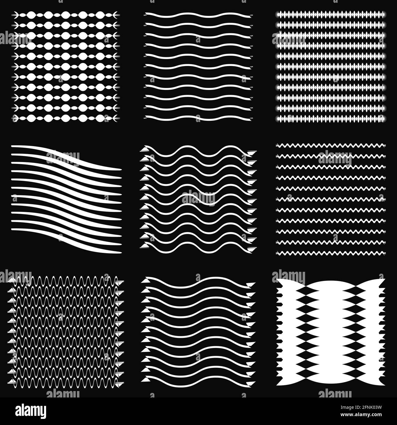 Wavy, waving, wave lines, stripes, streaks pattern – Stock vector ...