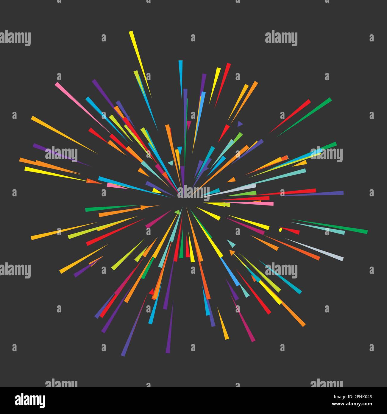 Radial, radiating lines beams, rays. Random lines diverging – Stock ...