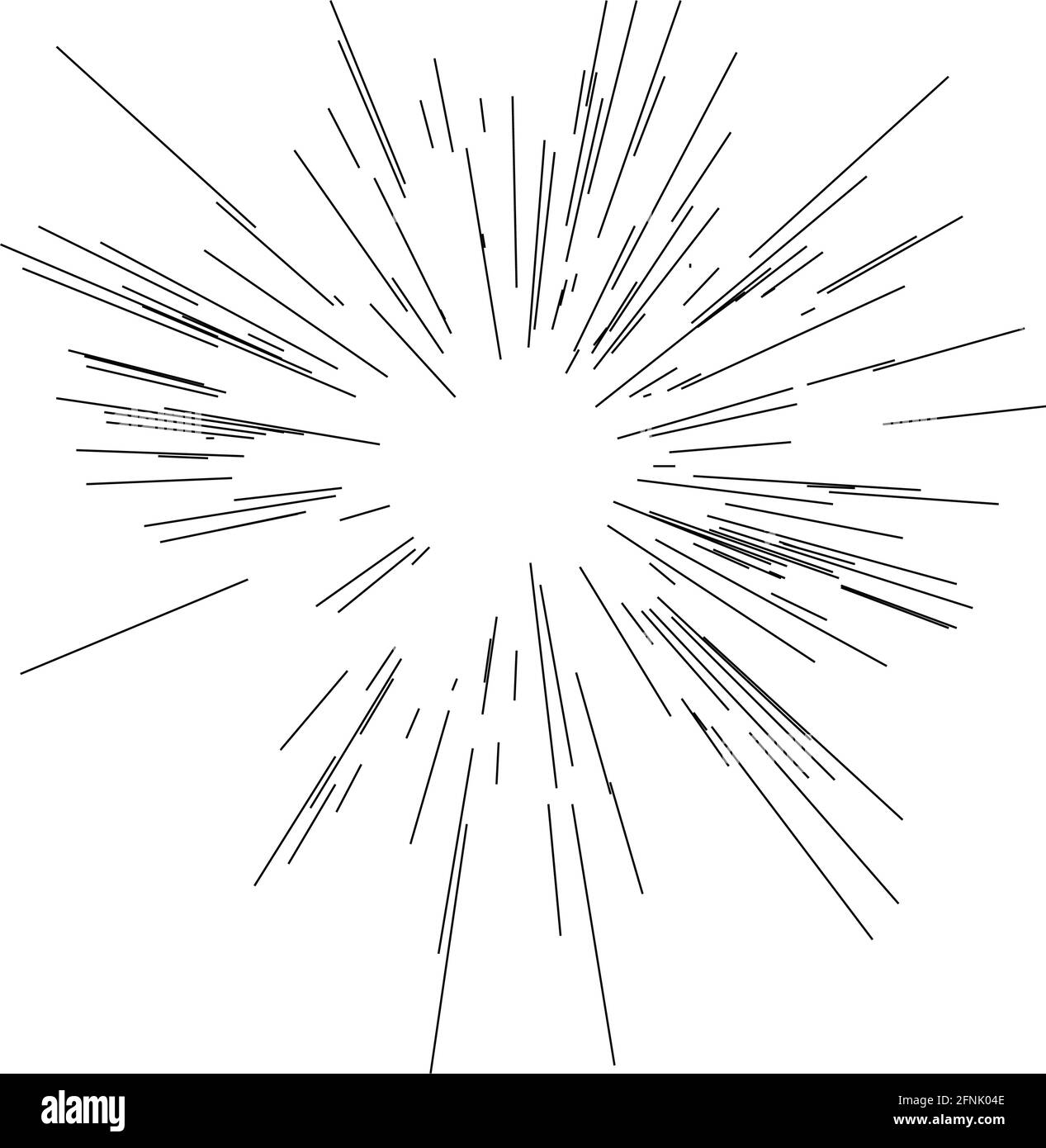 Radial, radiating lines beams, rays. Random lines diverging – Stock ...