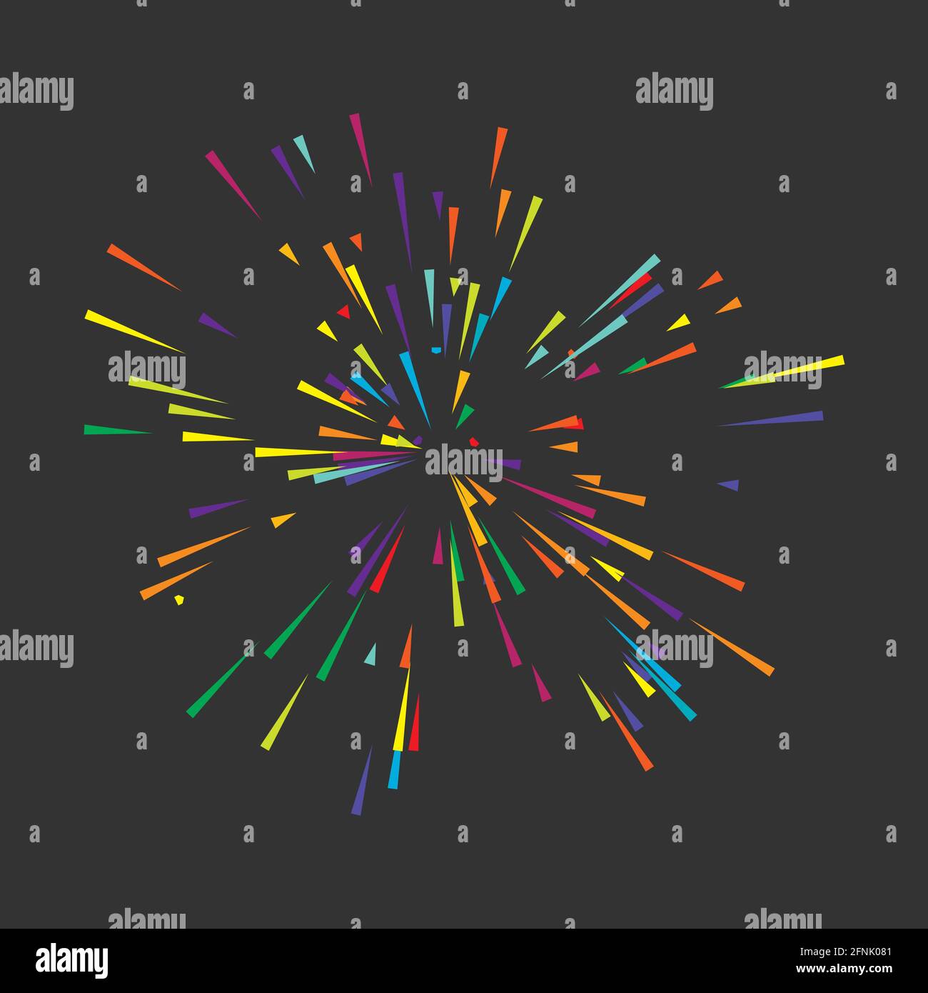 Radial, radiating lines beams, rays. Random lines diverging – Stock ...