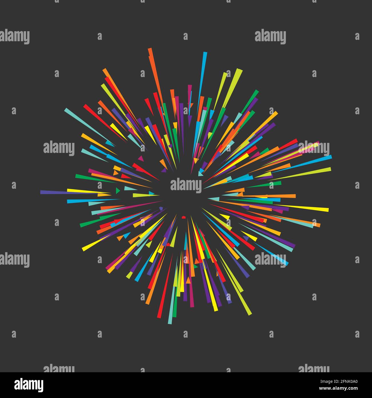 Radial, radiating lines beams, rays. Random lines diverging – Stock ...