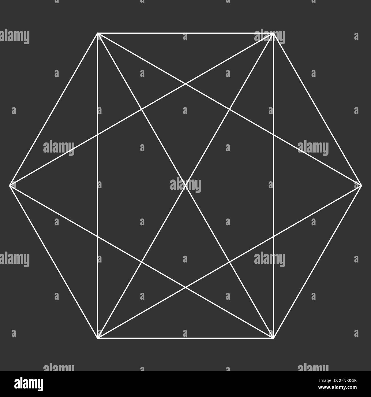 Interlocking, interconnect polygon shape, elemenet – Stock vector ...