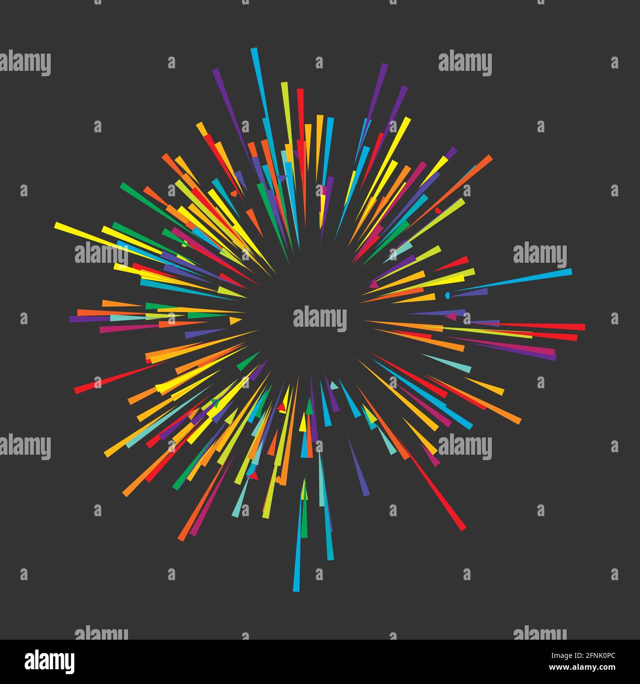 Radial, radiating lines beams, rays. Random lines diverging – Stock ...