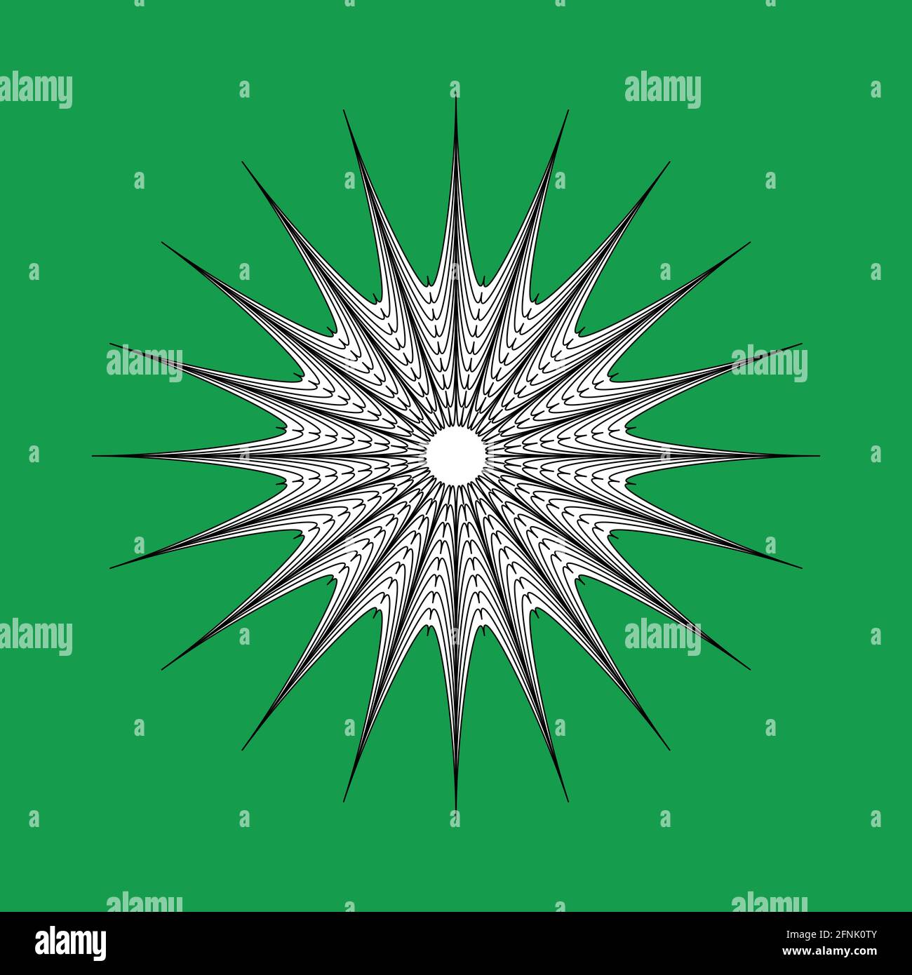 Simple, basic mandala motif icon symbol – Stock vector illustration ...