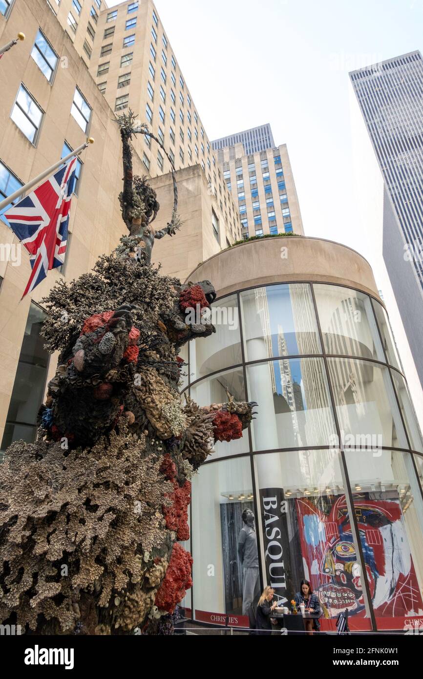 Christie's Inc. Auction House Entrance and Artwork, New York City, USA ...