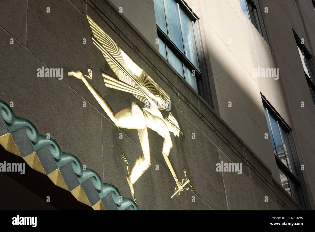 Winged Mercury Intaglio Relief, Channel Gardens, Rockefeller Center ...