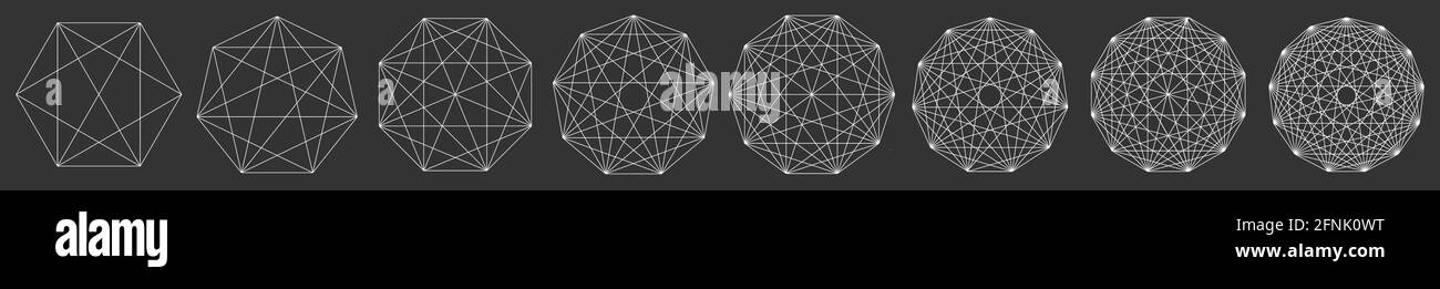 Interlocking, interconnect polygon shape, elemenet – Stock vector ...