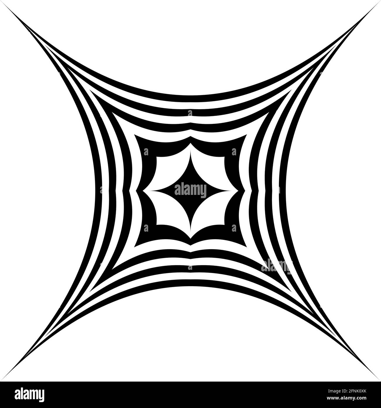 Simple, basic mandala motif icon symbol – Stock vector illustration ...