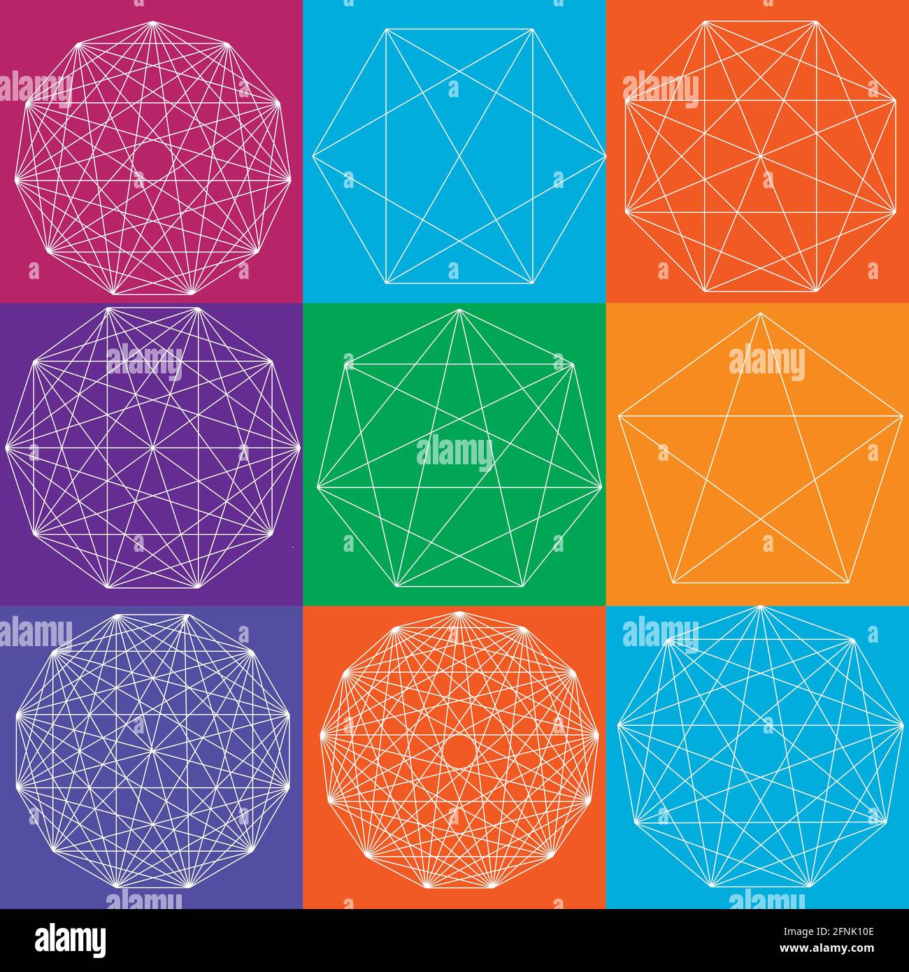 Interlocking, interconnect polygon shape, elemenet – Stock vector ...