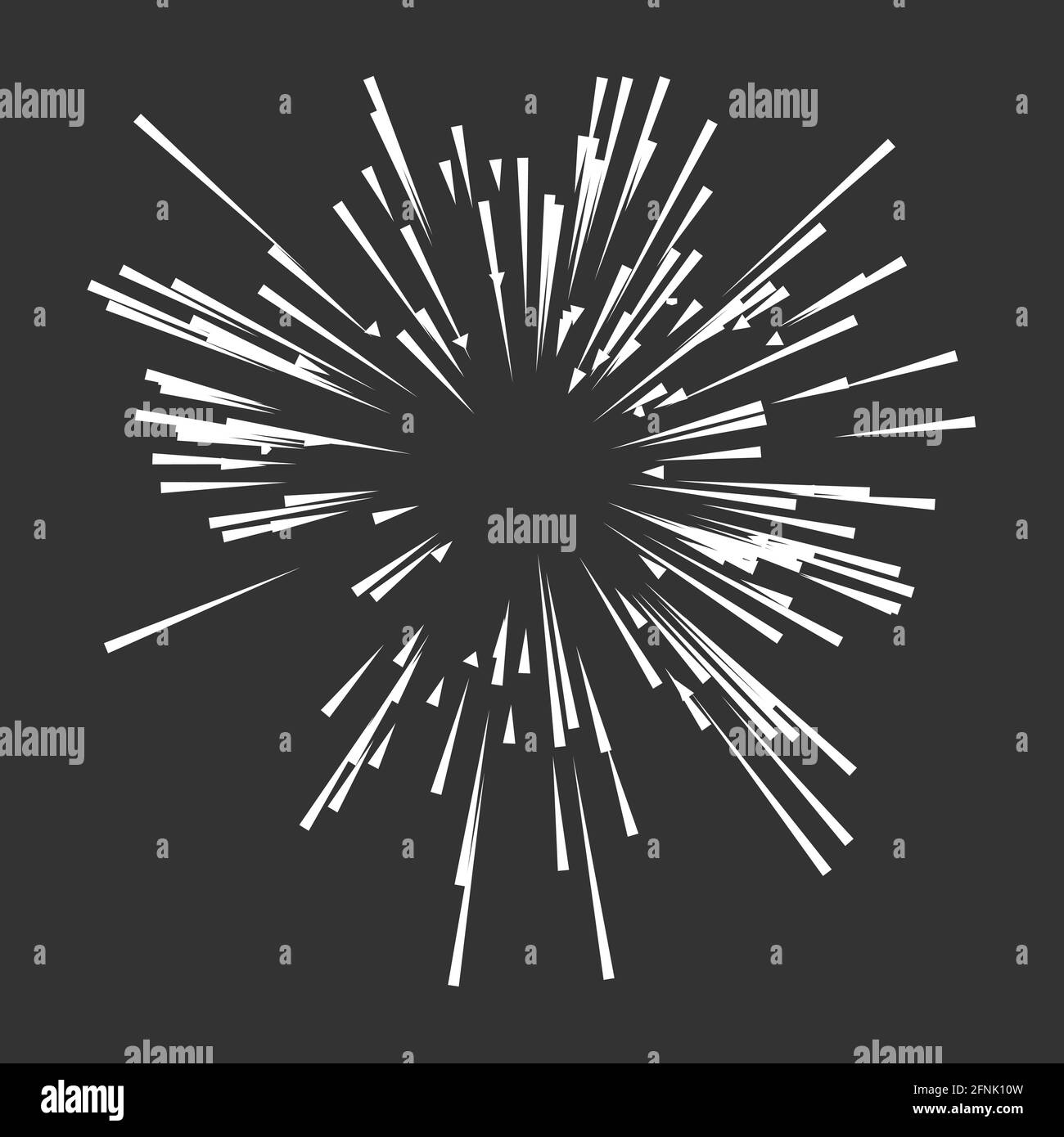 Radial, radiating lines beams, rays. Random lines diverging – Stock ...