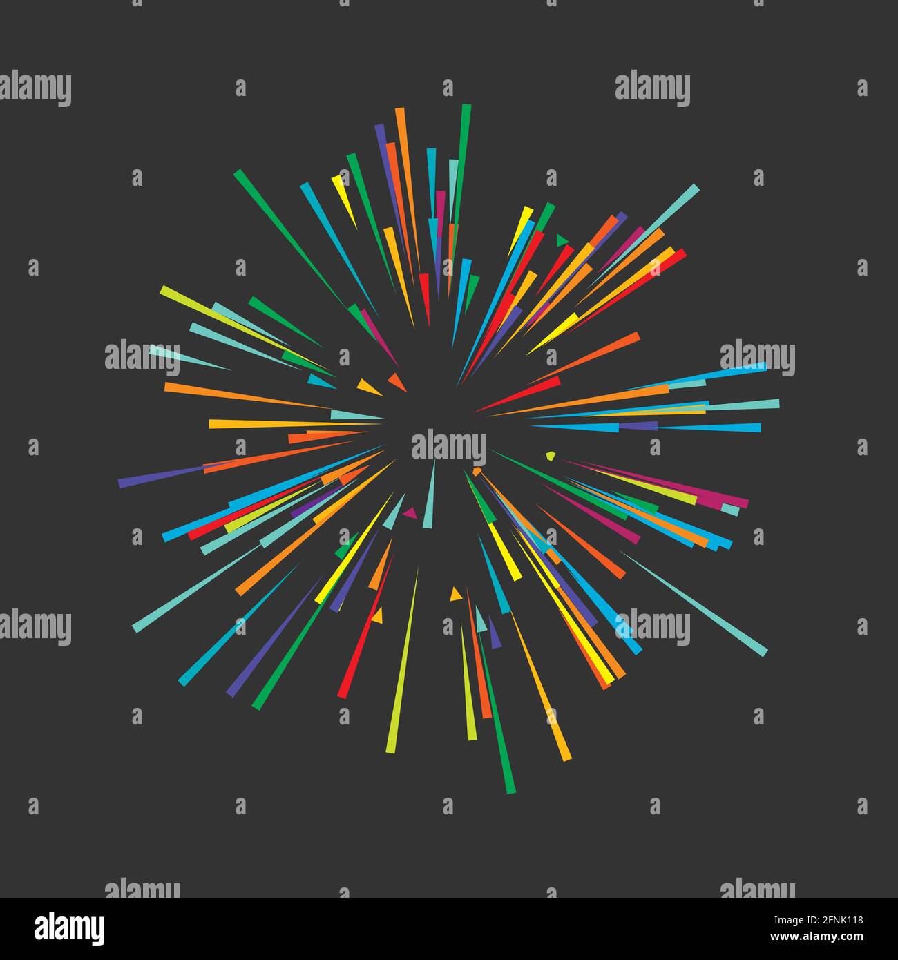 Radial, radiating lines beams, rays. Random lines diverging – Stock ...