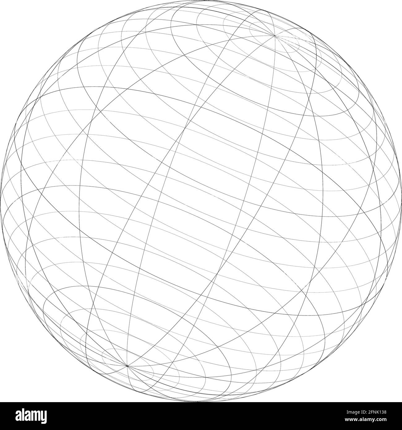 Sphere, orb, ball with wireframe, grid, mesh surface – Stock vector ...