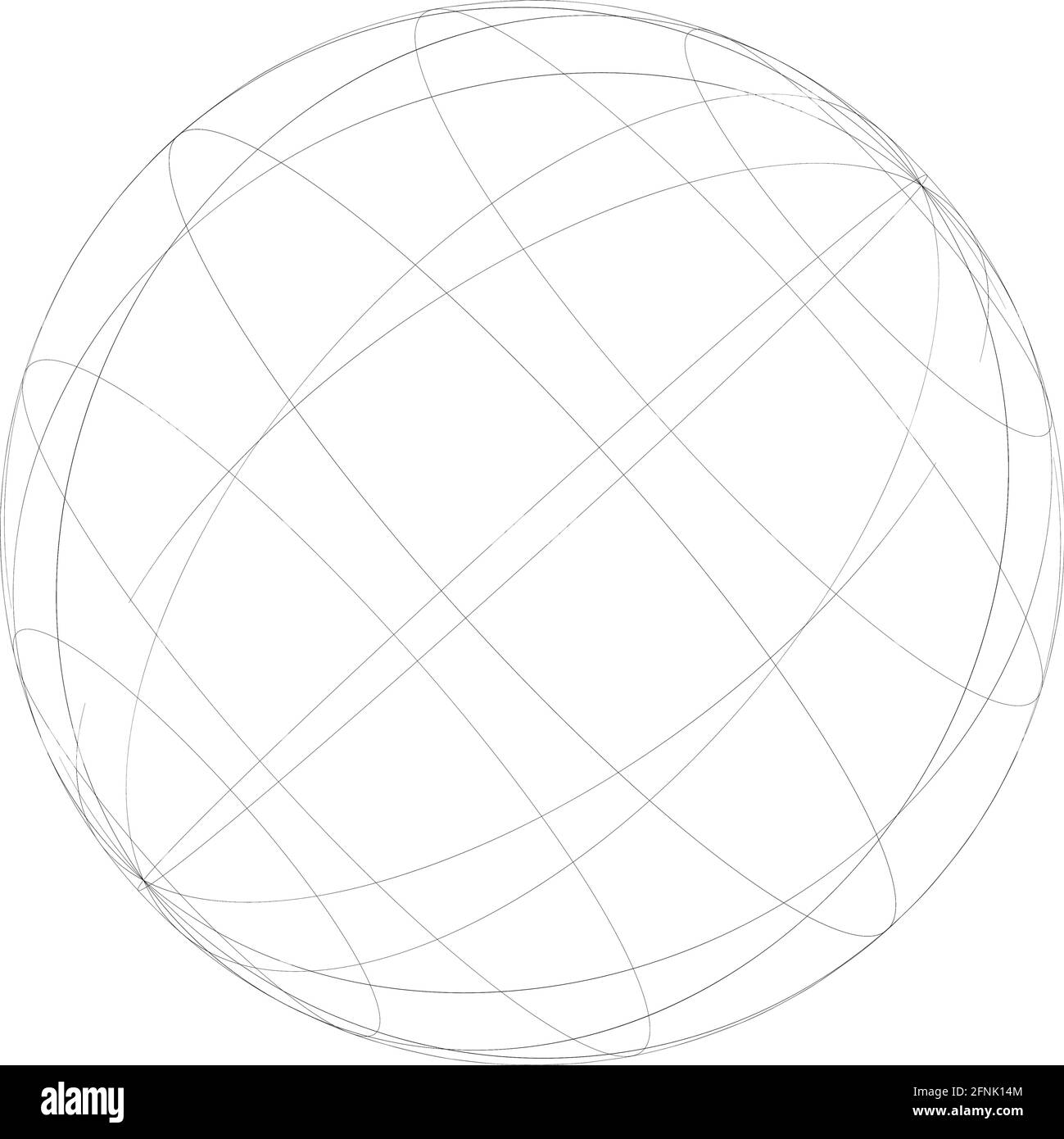 Sphere, orb, ball with wireframe, grid, mesh surface – Stock vector ...