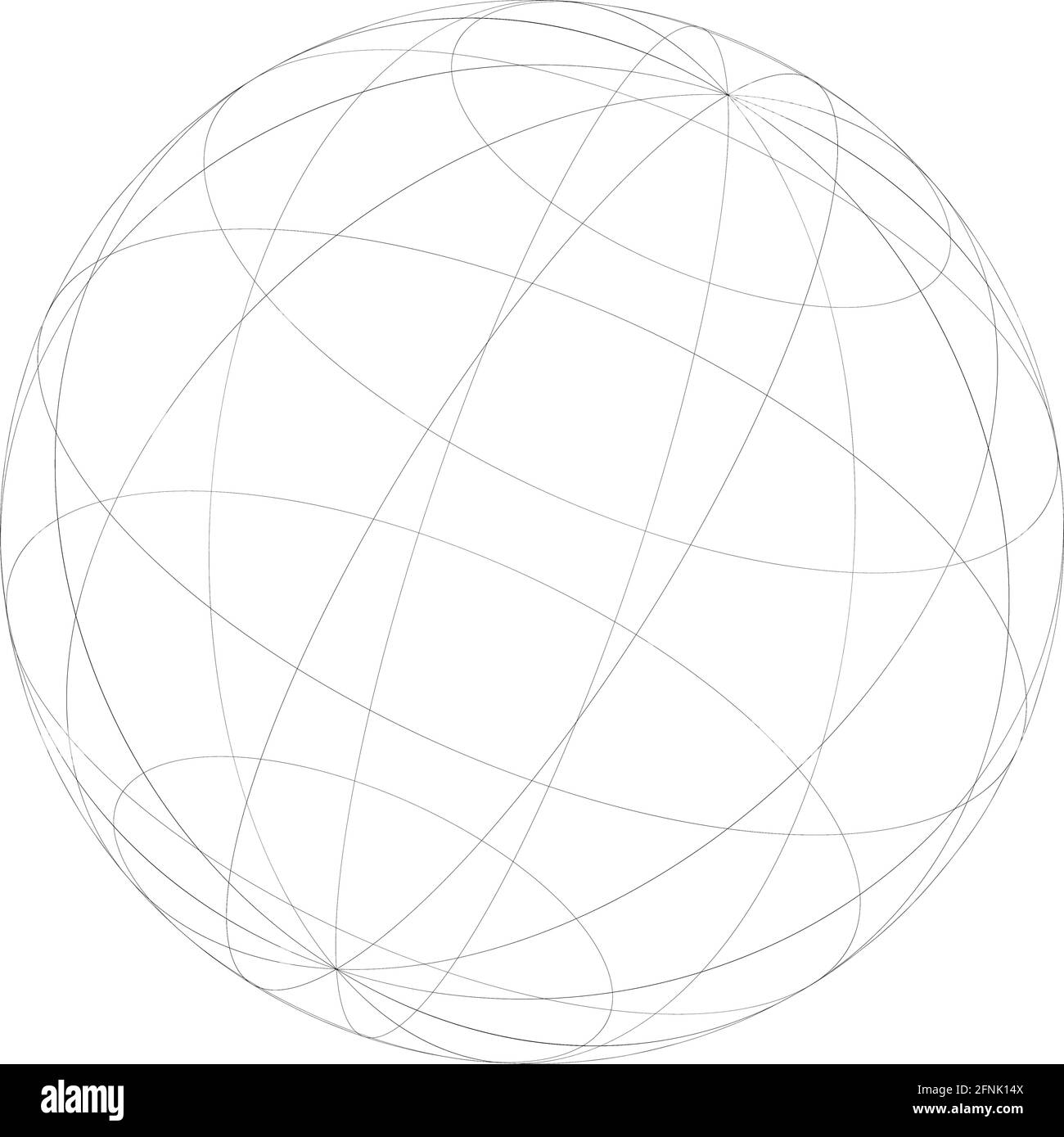 Sphere, orb, ball with wireframe, grid, mesh surface – Stock vector ...