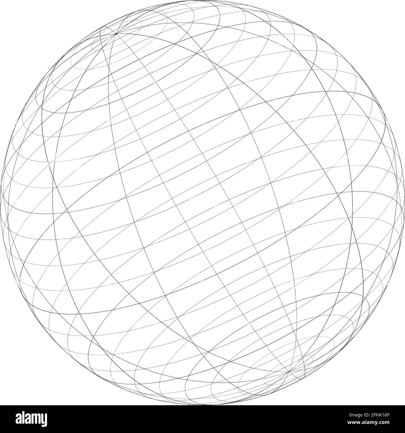 Sphere, orb, ball with wireframe, grid, mesh surface – Stock vector ...