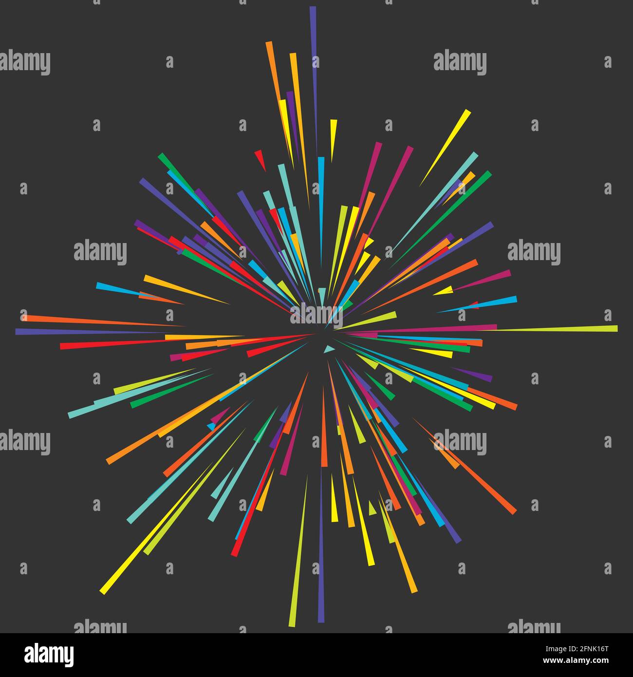 Radial, radiating lines beams, rays. Random lines diverging – Stock ...
