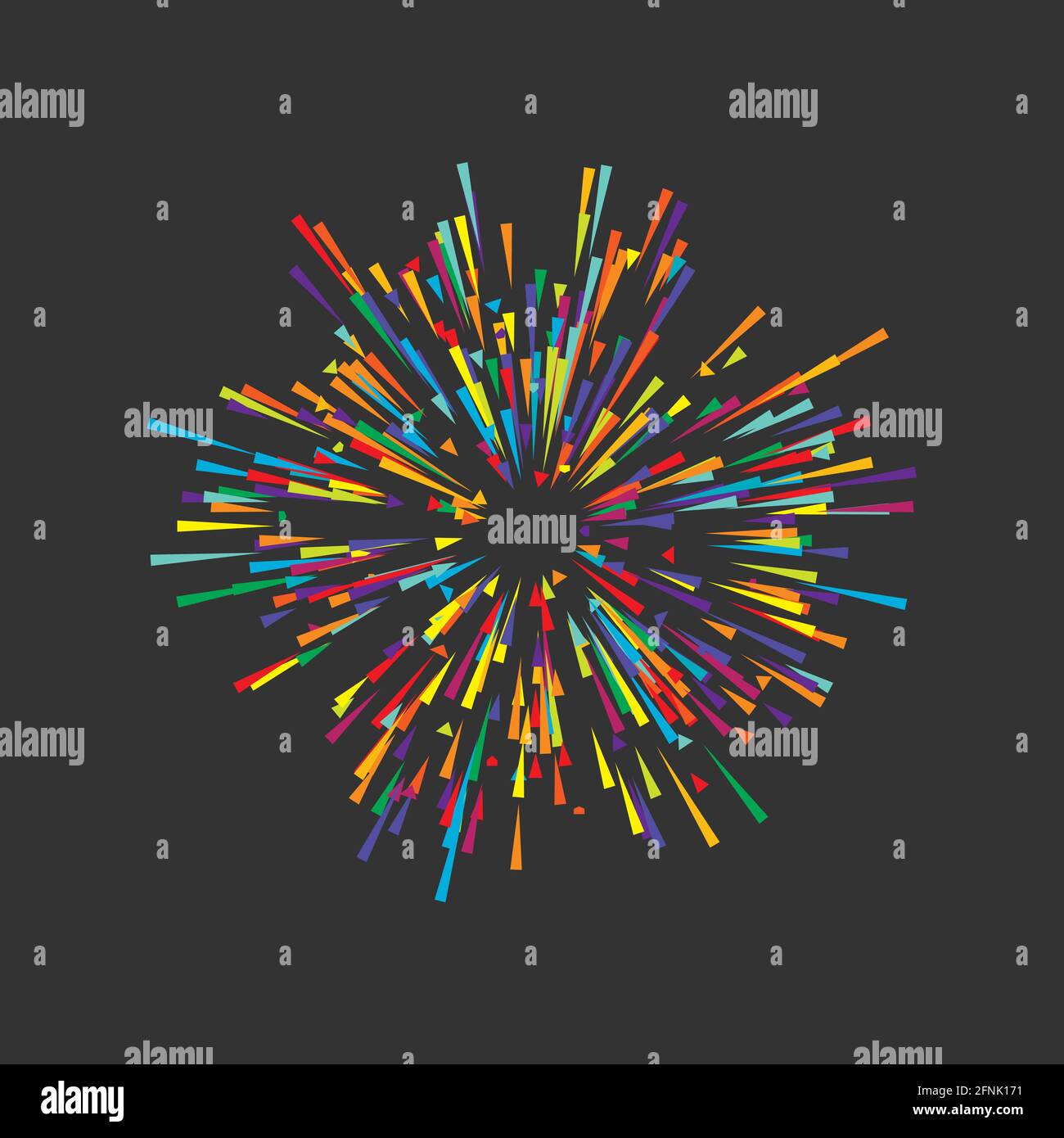 Radial, radiating lines beams, rays. Random lines diverging – Stock ...