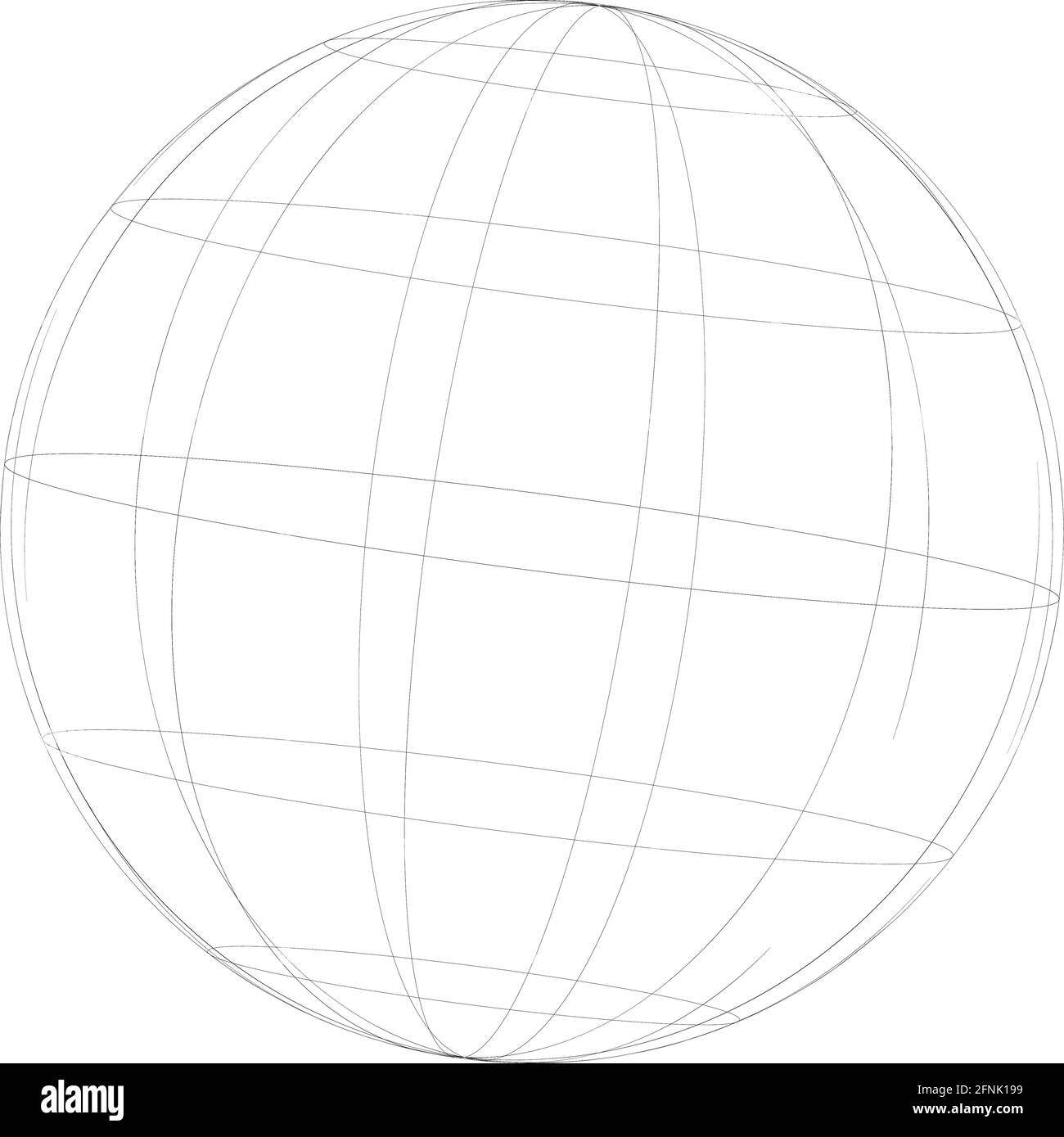 Sphere, orb, ball with wireframe, grid, mesh surface – Stock vector ...