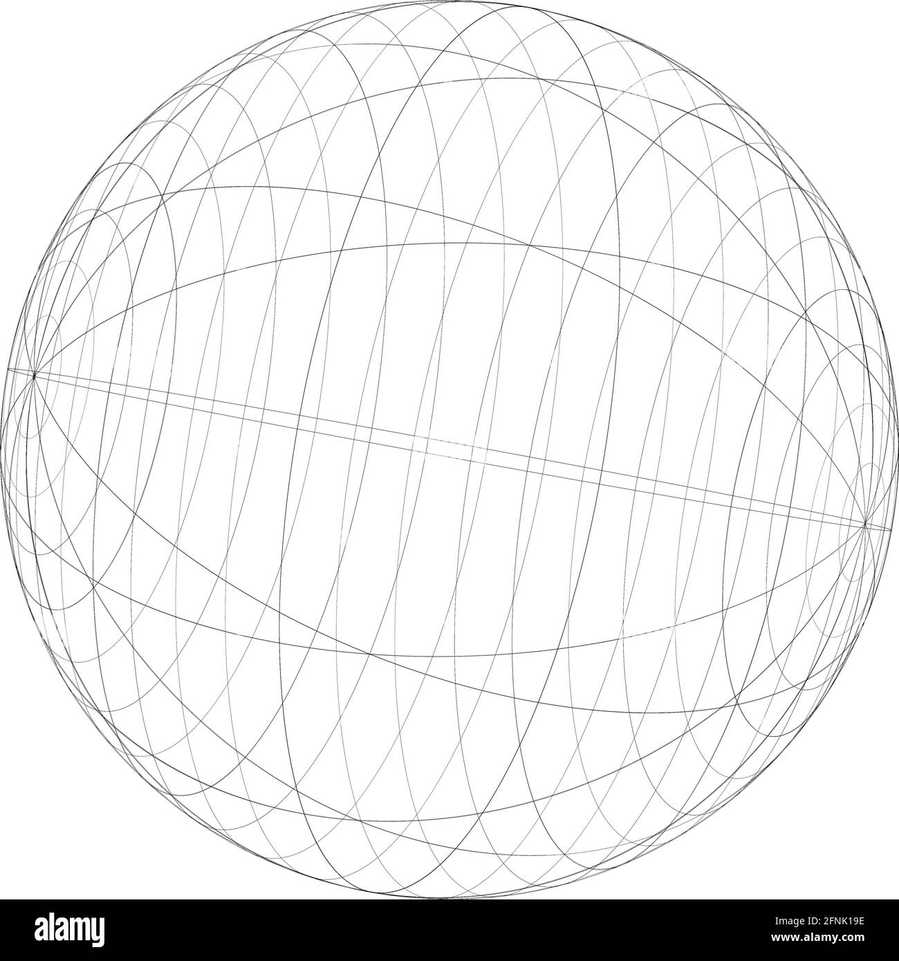 Sphere, orb, ball with wireframe, grid, mesh surface – Stock vector ...