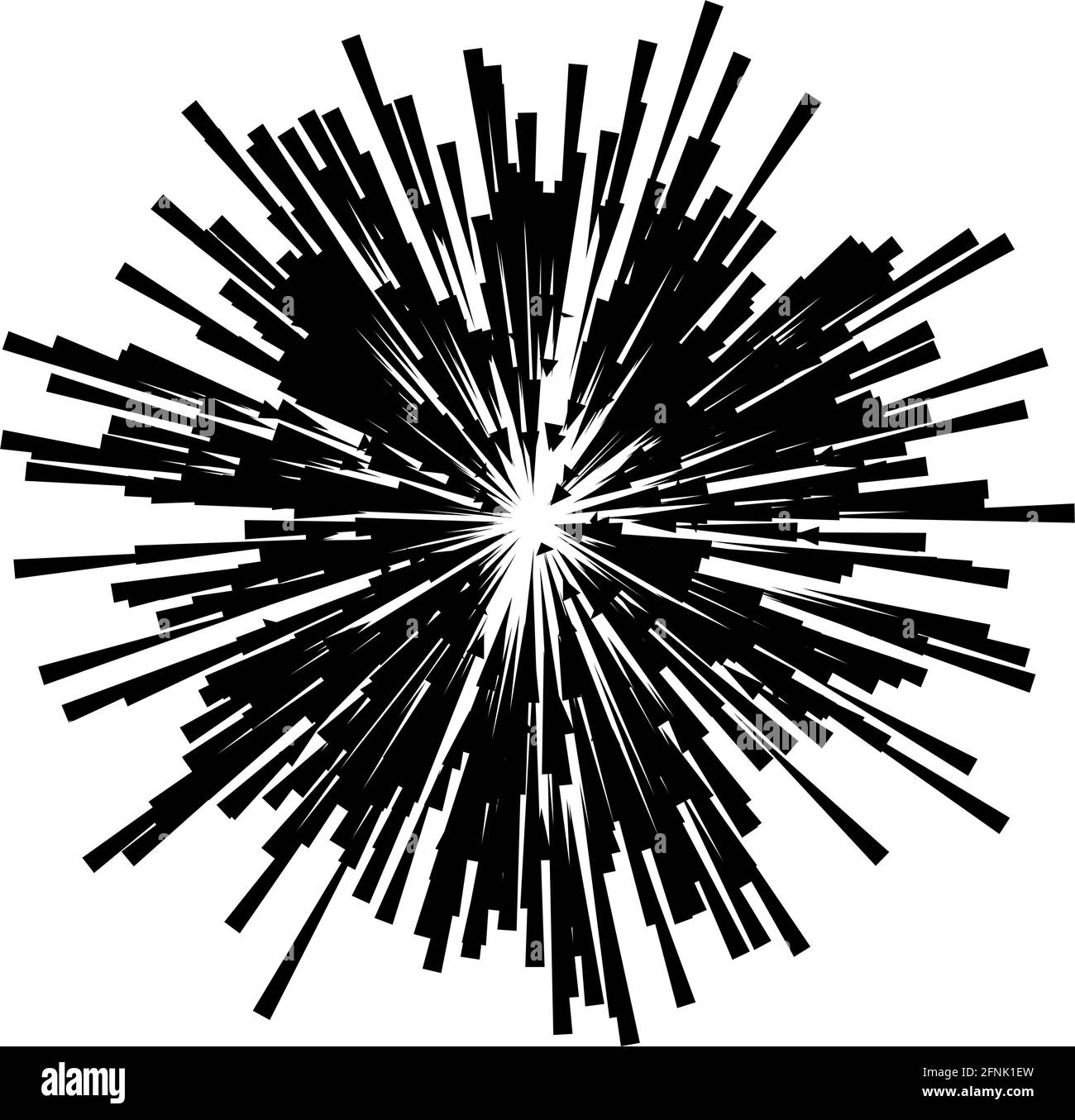 Radial, radiating lines beams, rays. Random lines diverging – Stock ...