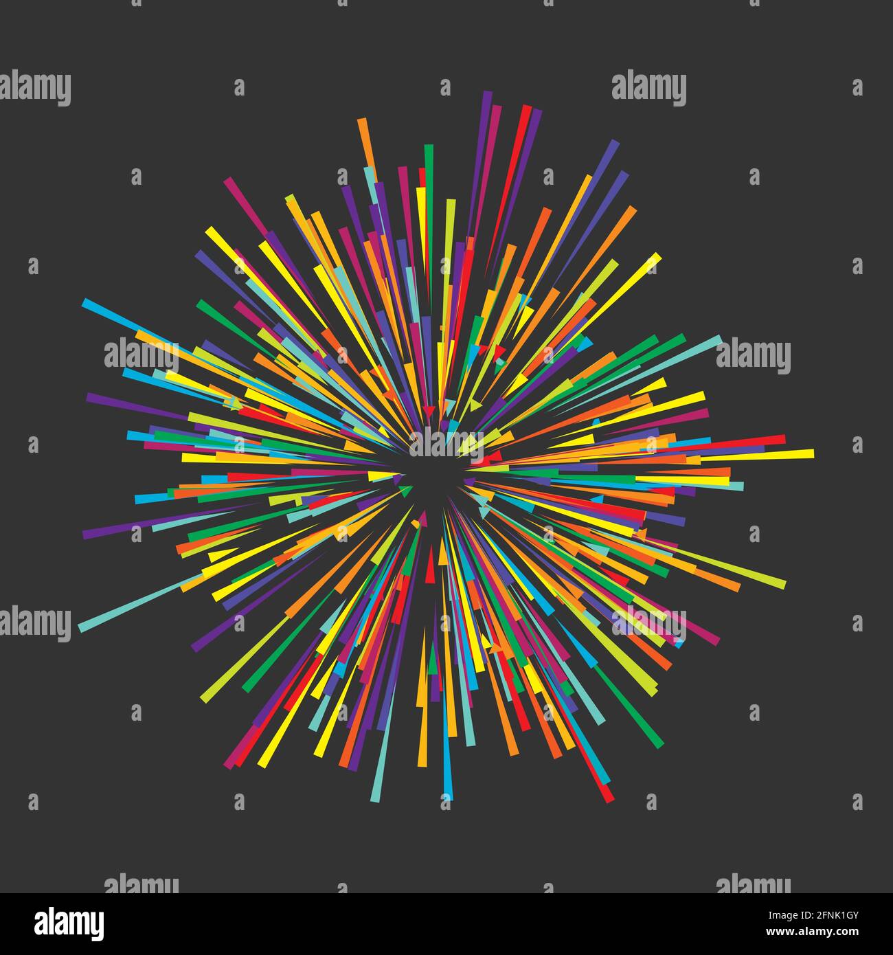 Radial, radiating lines beams, rays. Random lines diverging – Stock ...