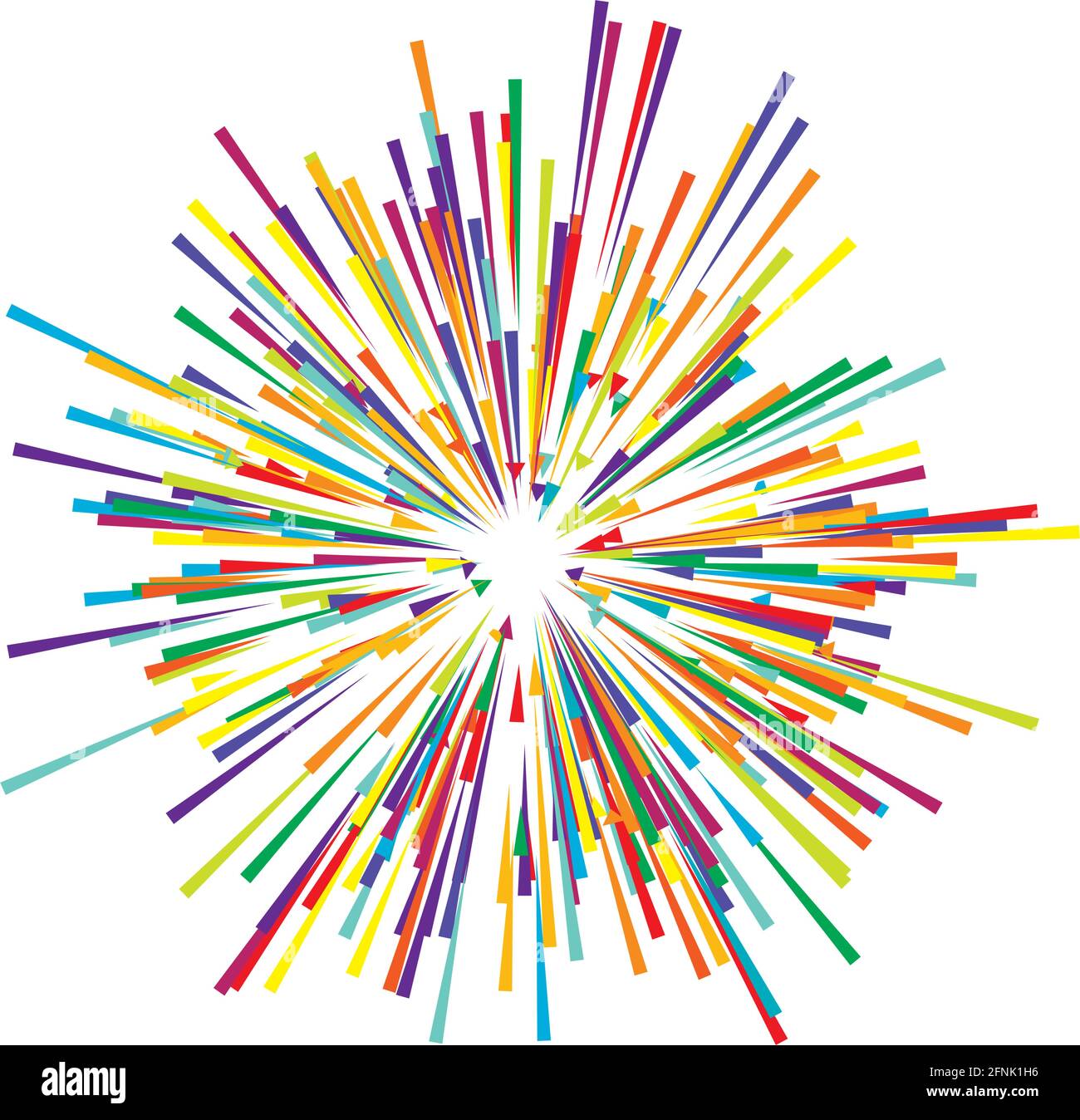 Radial, radiating lines beams, rays. Random lines diverging – Stock ...