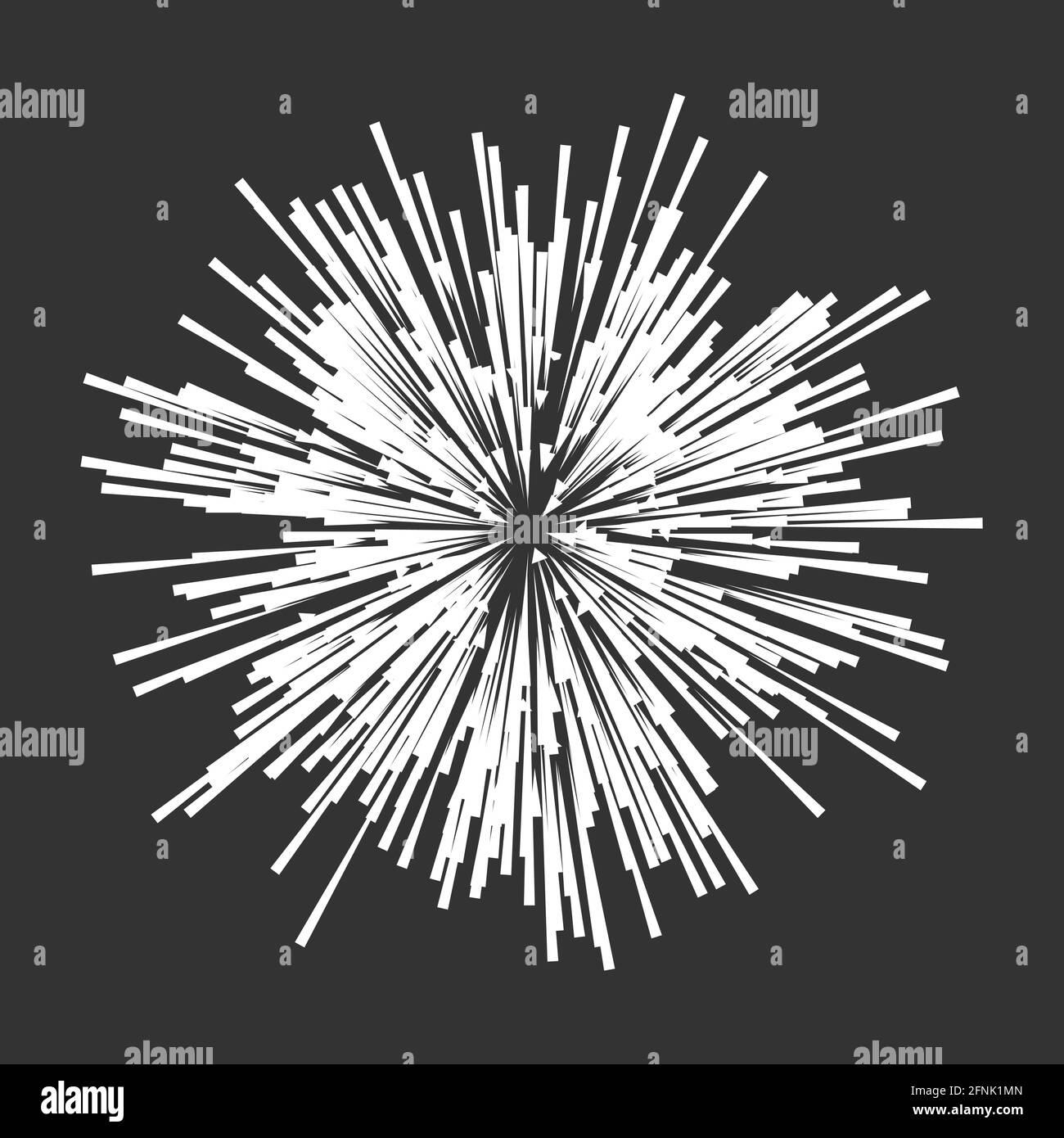 Radial, radiating lines beams, rays. Random lines diverging – Stock ...