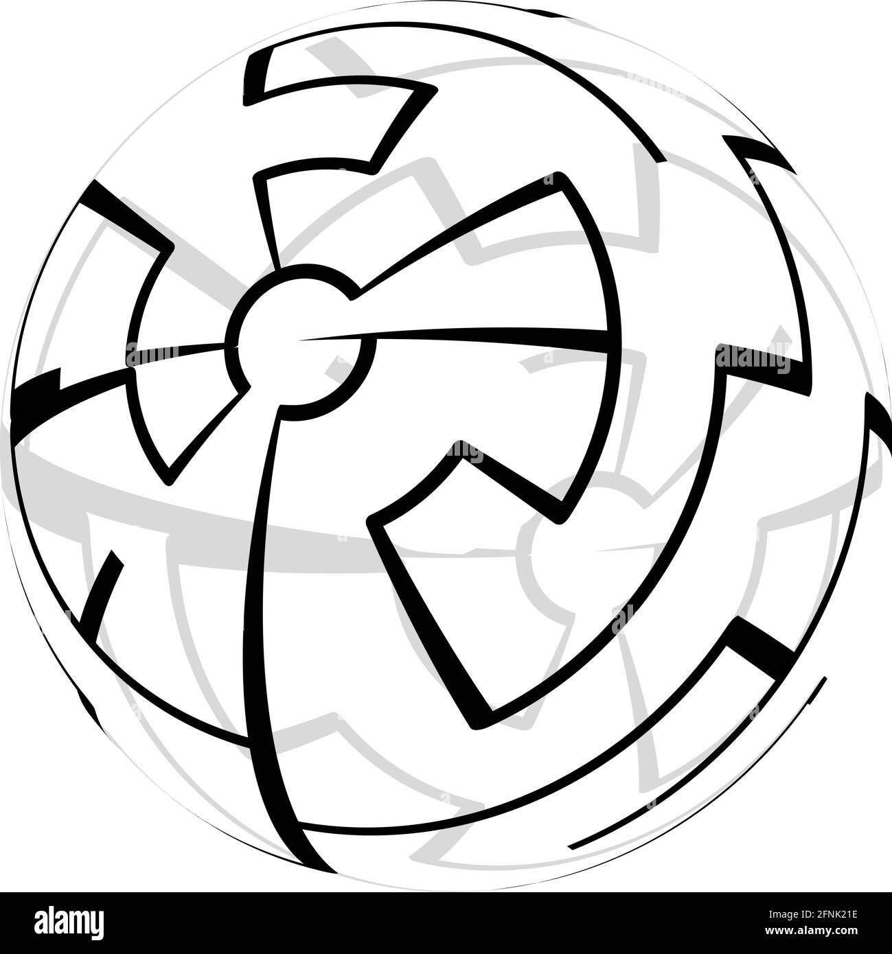 Sphere with random, irregular lines icon, symbol – Stock vector ...