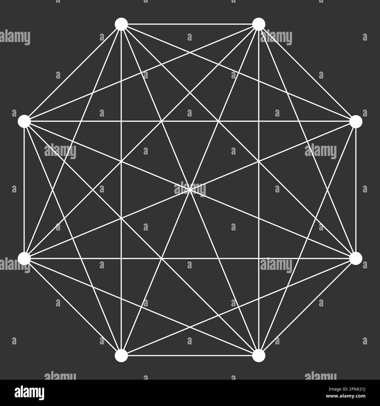 Interlocking, interconnect polygon shape, elemenet – Stock vector ...