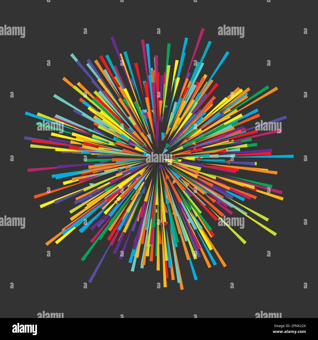 Radial, radiating lines beams, rays. Random lines diverging – Stock ...