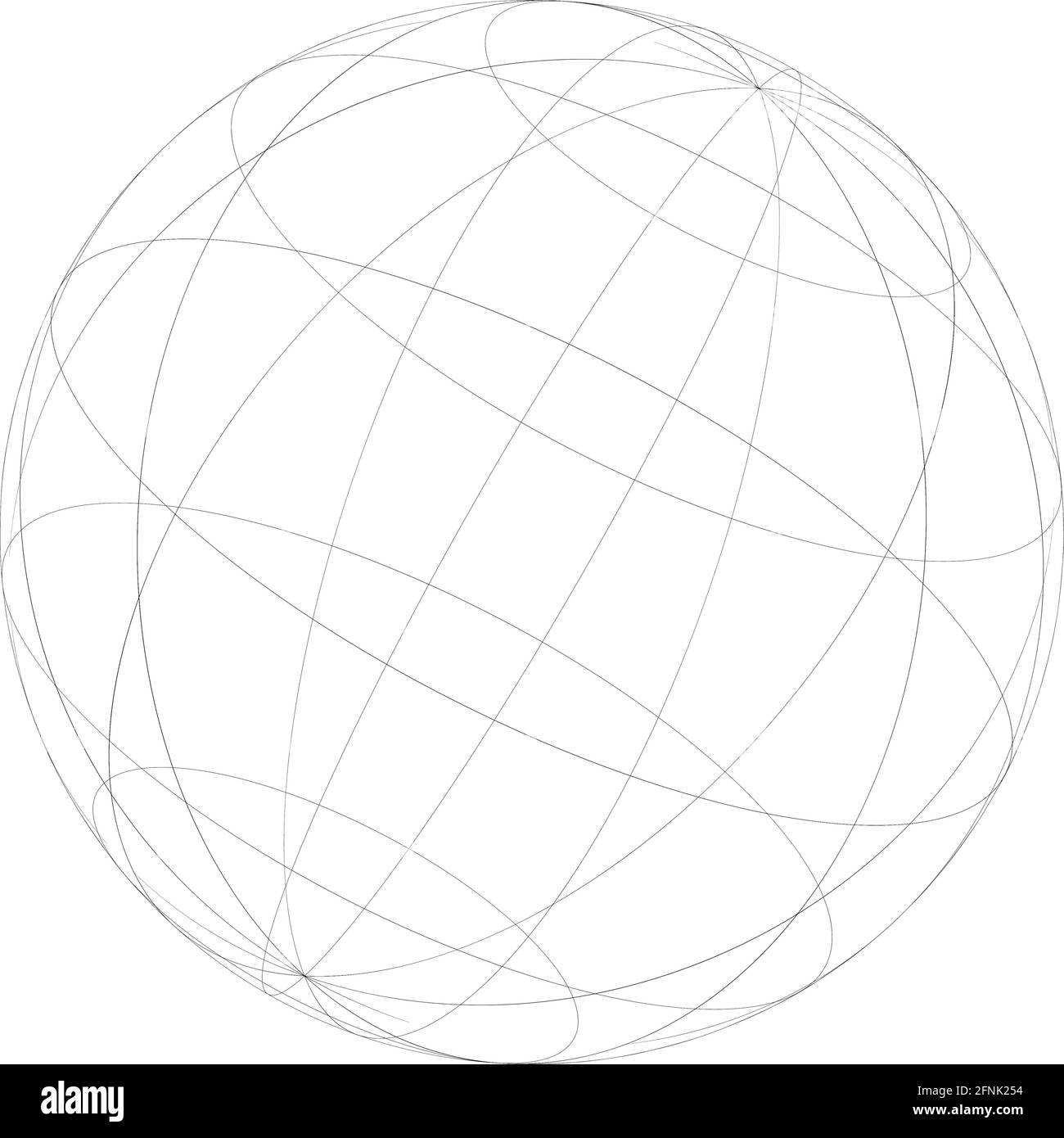 Sphere, orb, ball with wireframe, grid, mesh surface – Stock vector ...