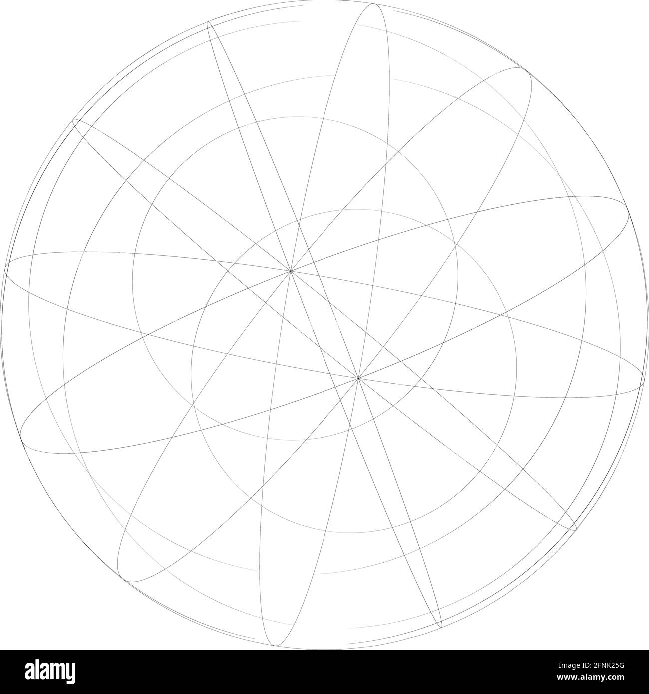 Sphere, orb, ball with wireframe, grid, mesh surface – Stock vector ...