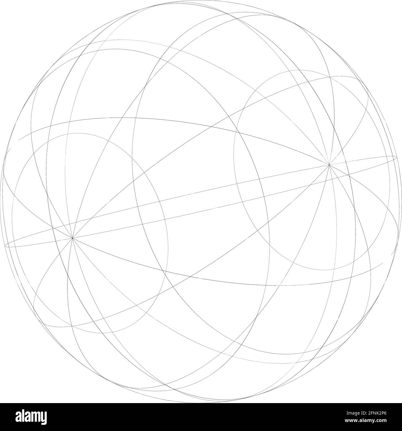 Sphere, orb, ball with wireframe, grid, mesh surface – Stock vector ...