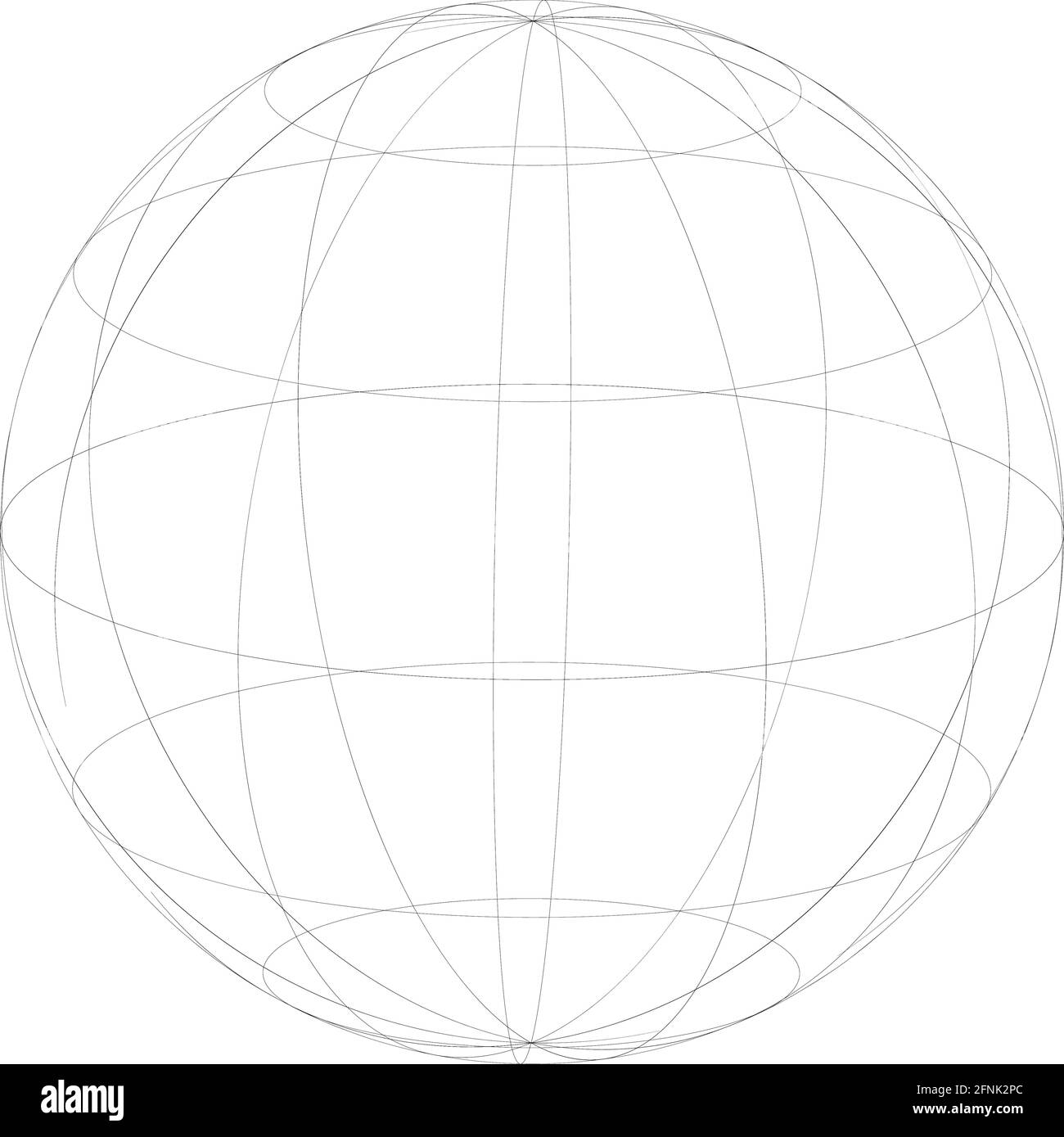 Sphere, orb, ball with wireframe, grid, mesh surface – Stock vector ...