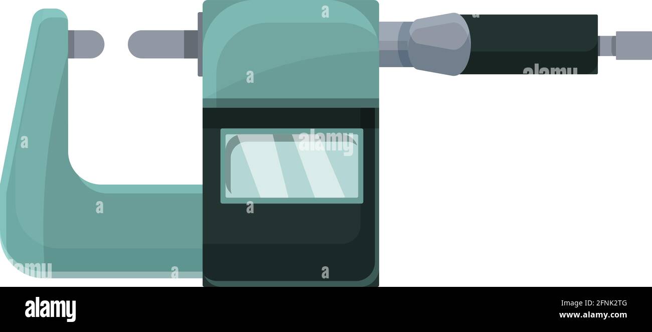 Digital micrometer device icon. Cartoon of Digital micrometer device ...