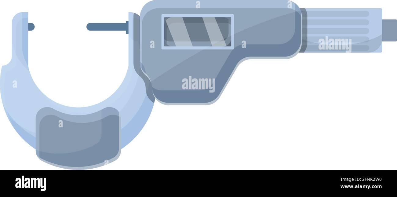 Digital micrometer steel icon. Cartoon of Digital micrometer steel ...