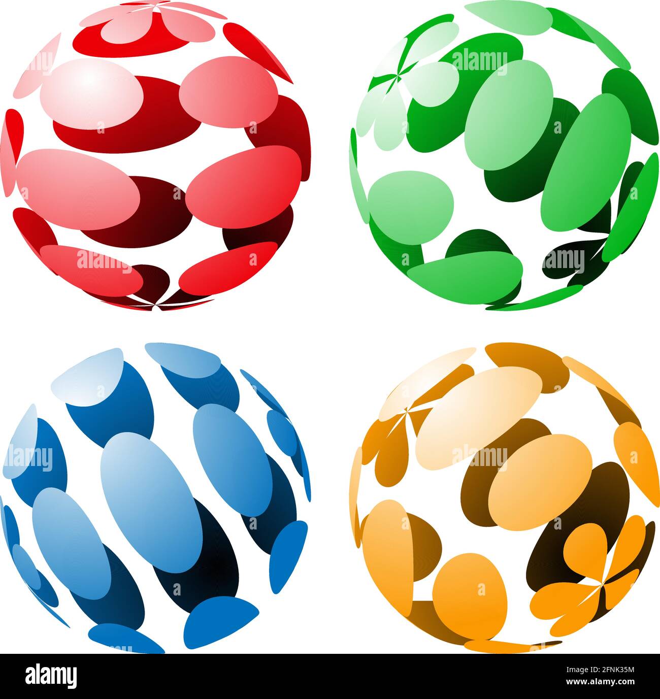 3D abstract sphere, globe, orb design element – Stock vector ...