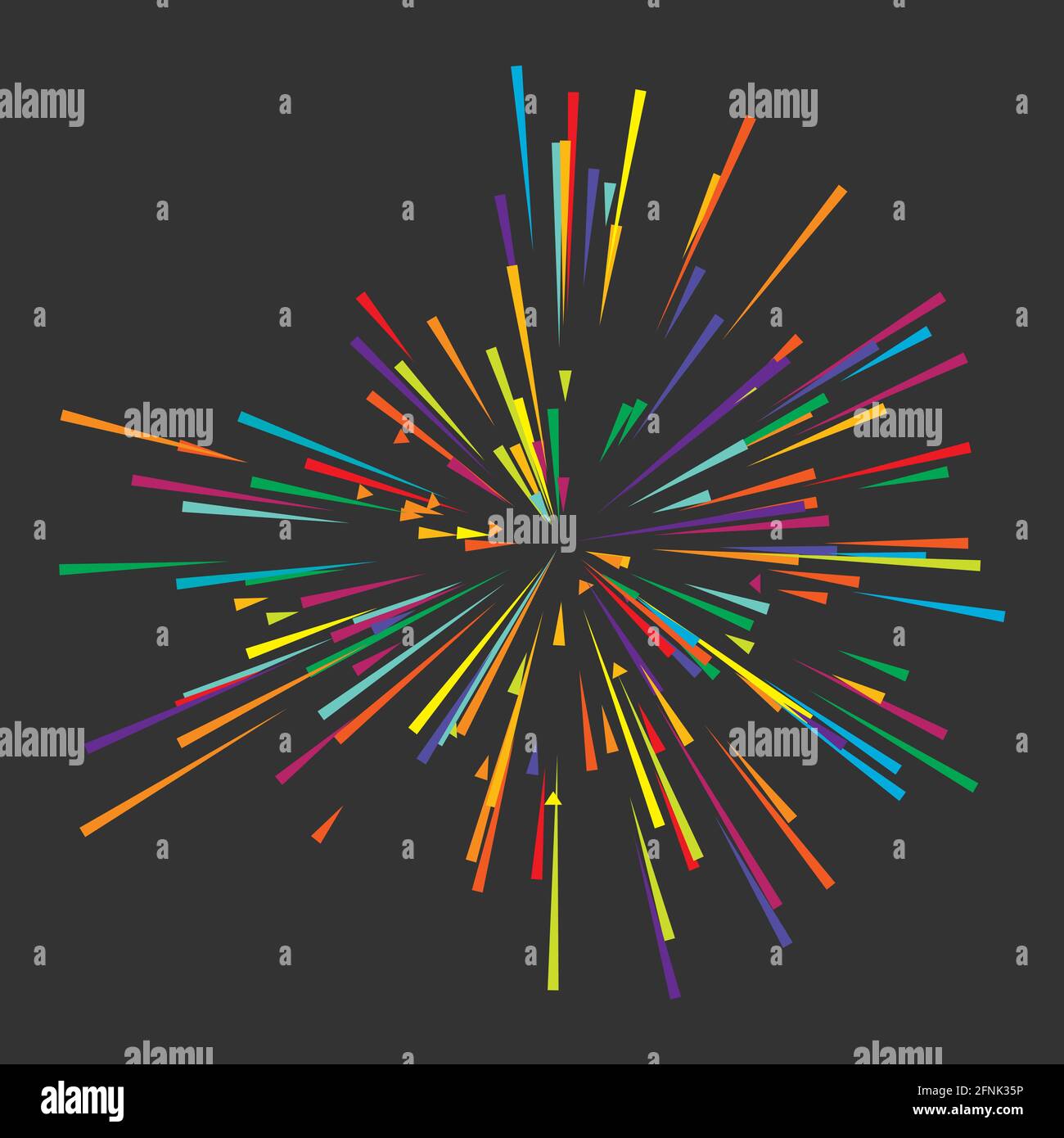 Radial, radiating lines beams, rays. Random lines diverging – Stock ...