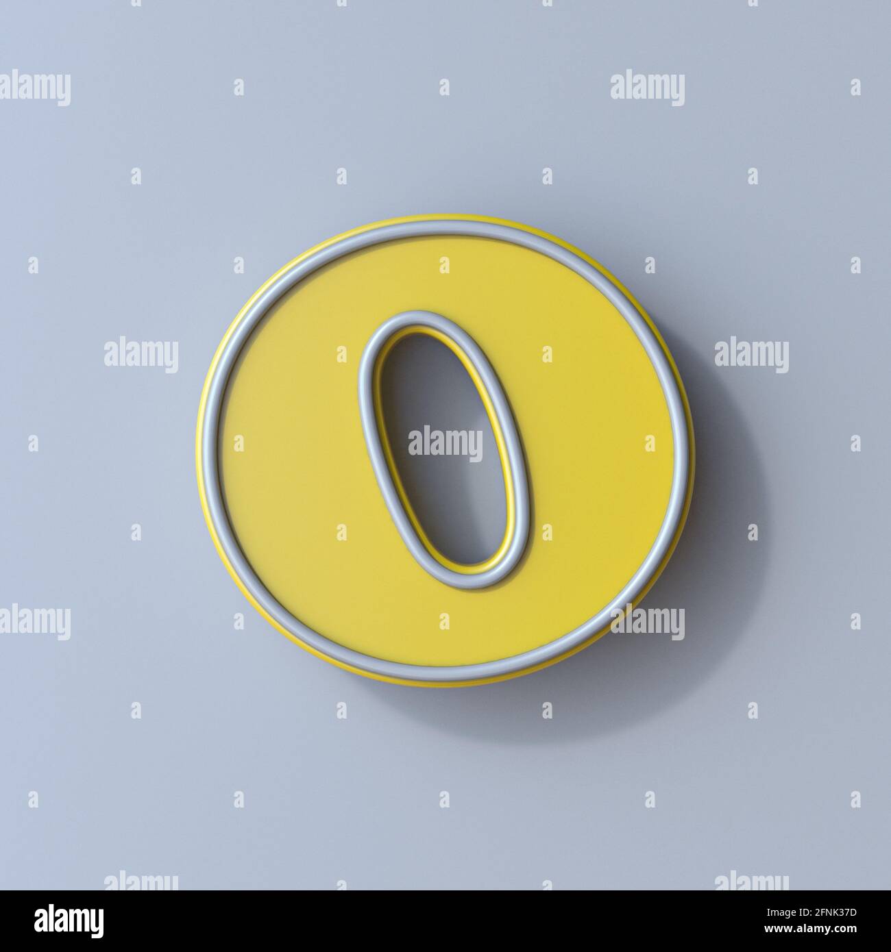 Yellow cartoon font Letter O 3D render illustration isolated on gray background Stock Photo - Alamy